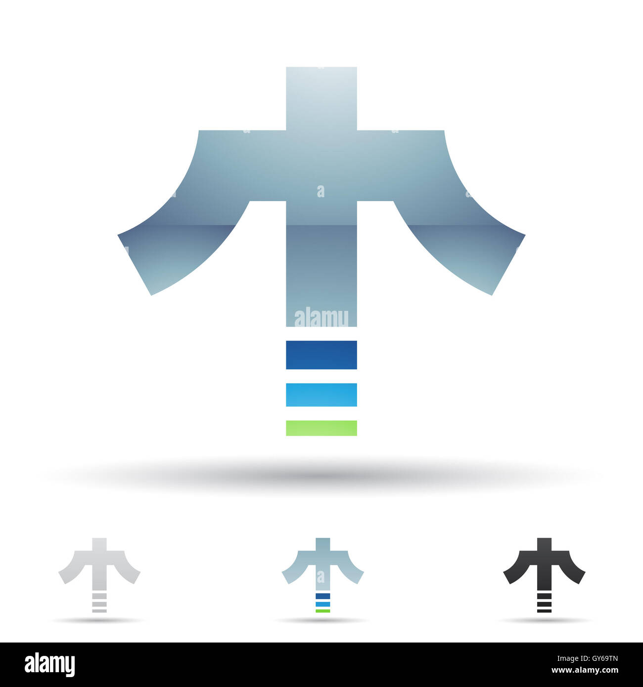 Vector illustration of abstract icons based on the letter T Stock Photo ...