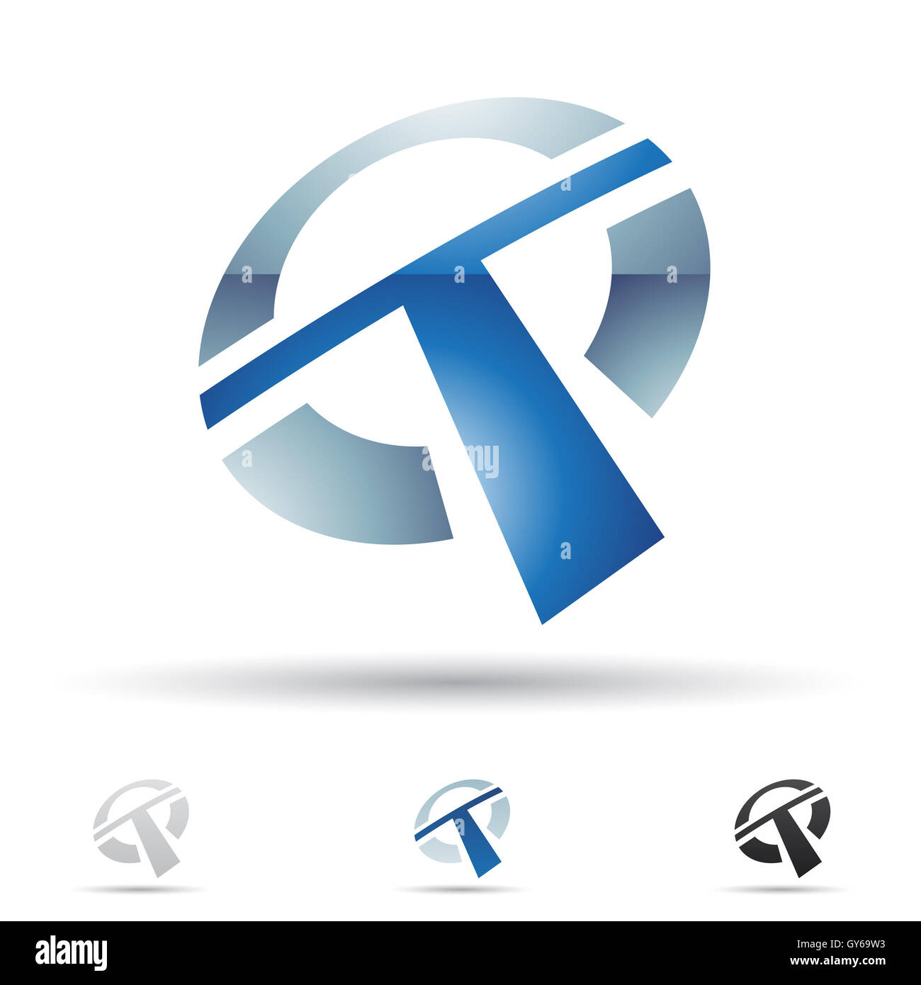 Vector illustration of abstract icons based on the letter T Stock Photo ...