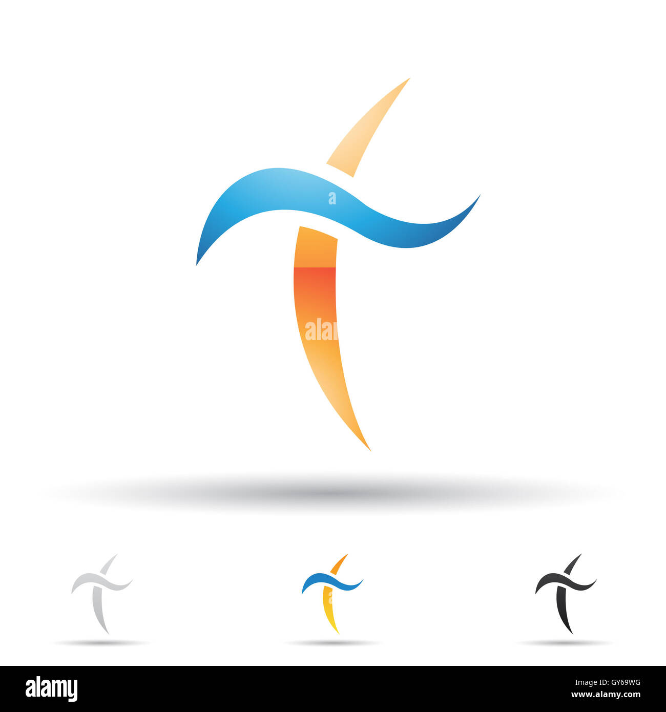 Vector illustration of abstract icons based on the letter T Stock Photo ...