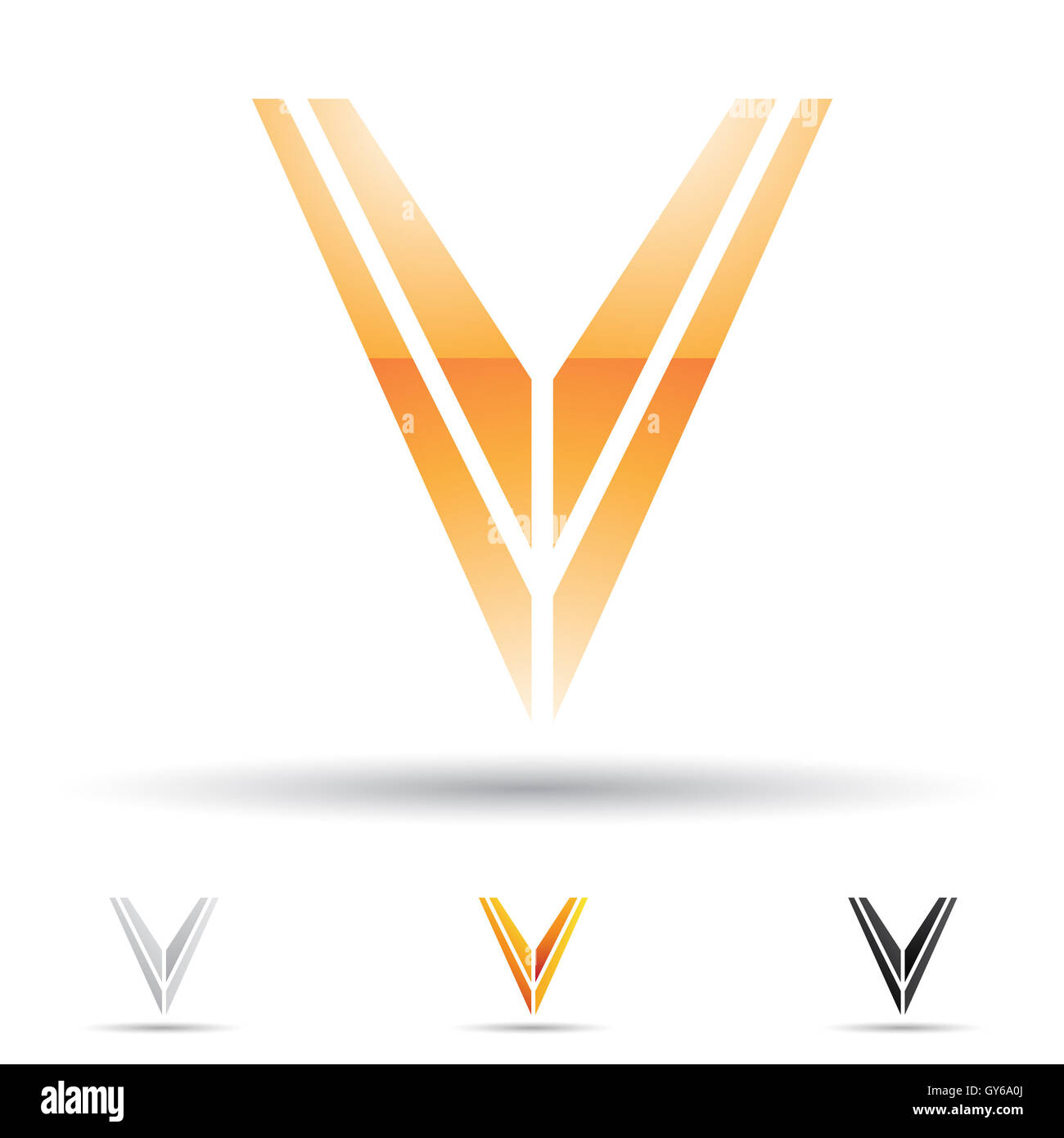Vector illustration of abstract icons based on the letter V Stock Photo ...