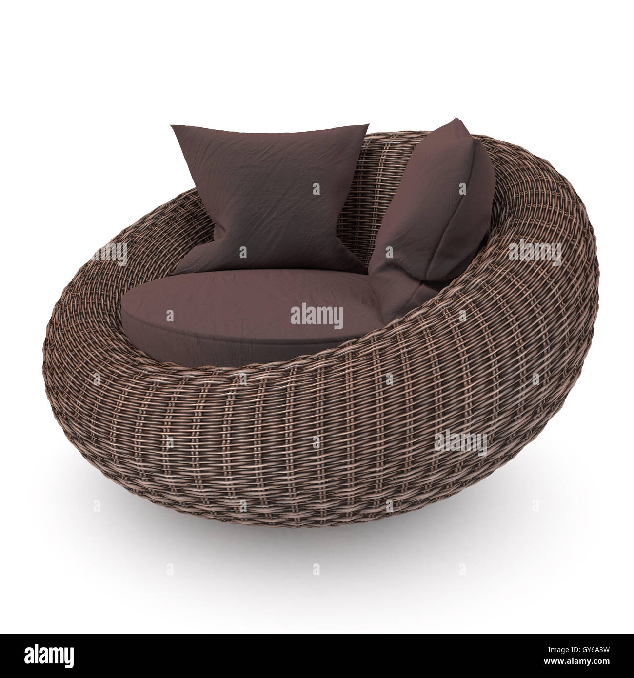Wicker rattan chair Stock Photo - Alamy