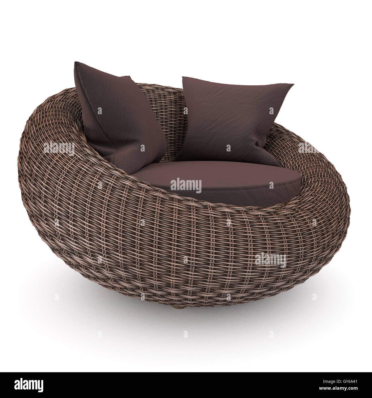 Modern rattan chair Stock Photo - Alamy