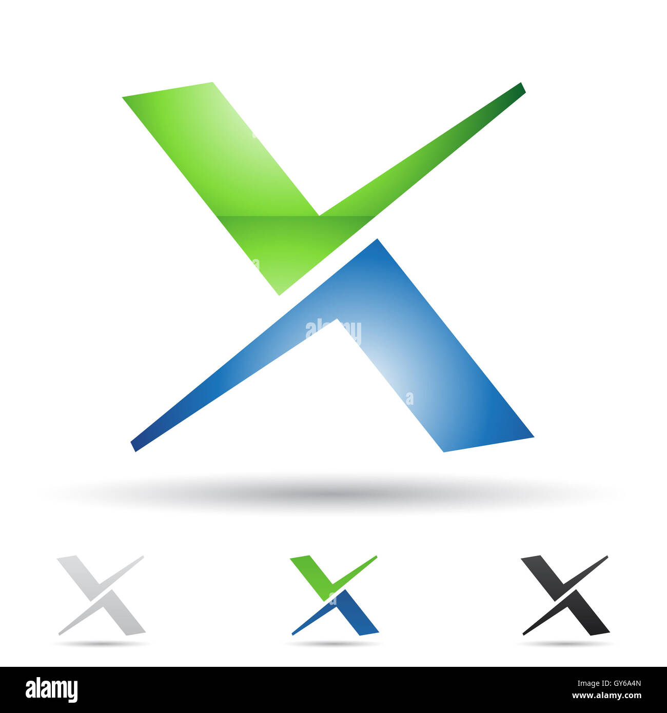 Vector illustration of abstract icons based on the letter X Stock Photo ...