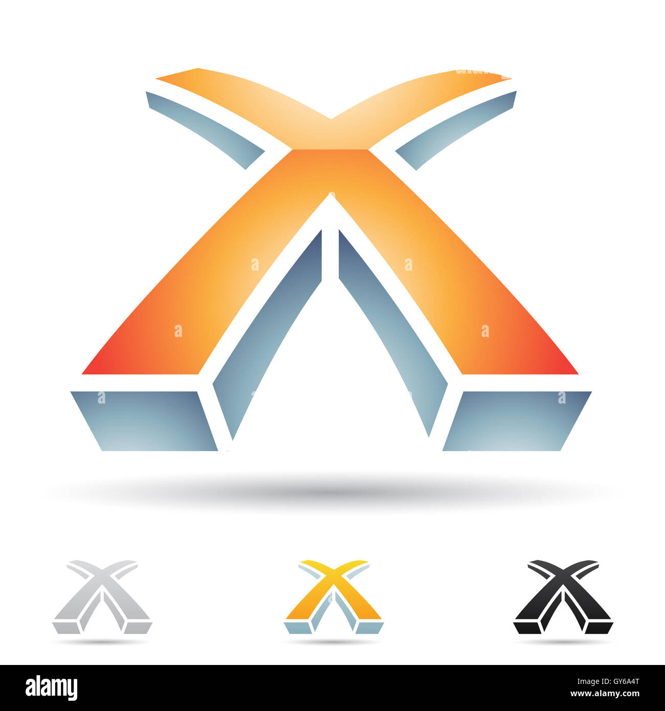 Vector illustration of abstract icons based on the letter X Stock Photo ...