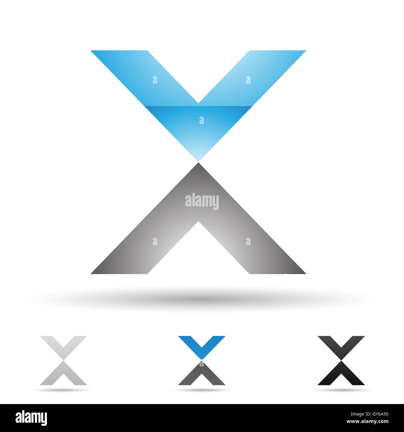 Vector illustration of abstract icons based on the letter X Stock Photo ...