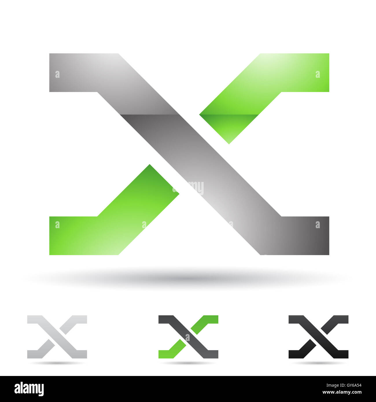 Vector illustration of abstract icons based on the letter X Stock Photo ...