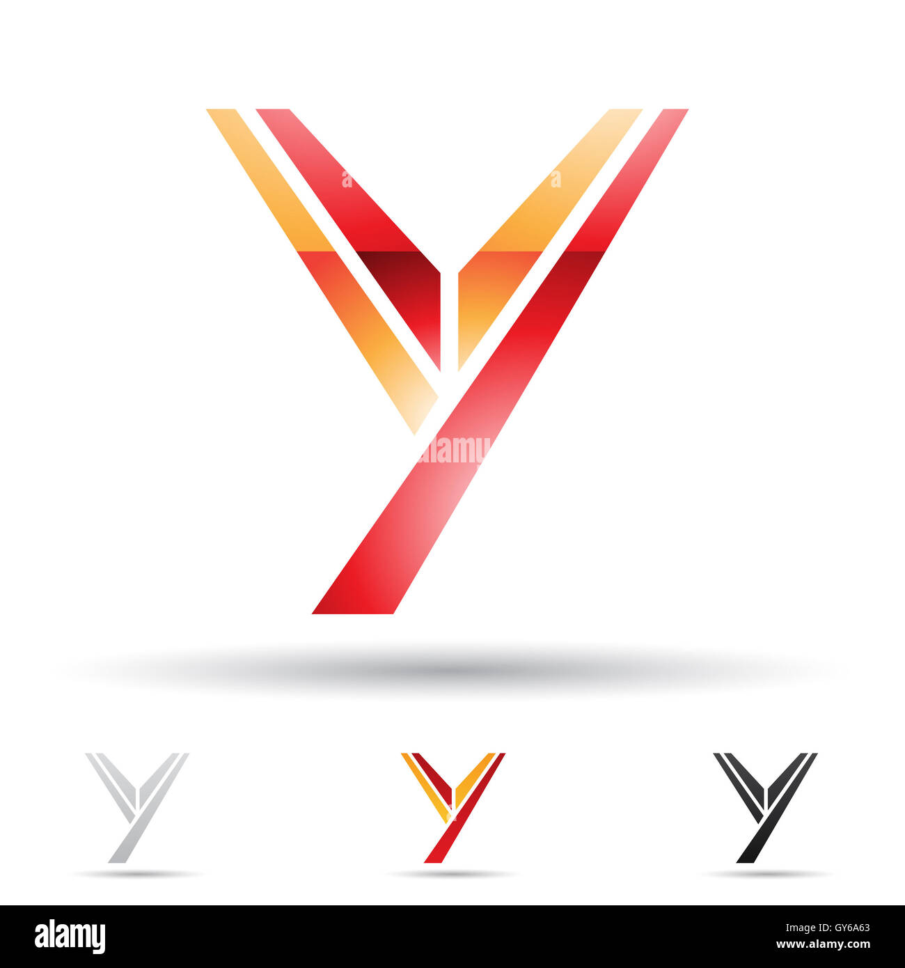 Vector illustration of abstract icons based on the letter Y Stock Photo ...