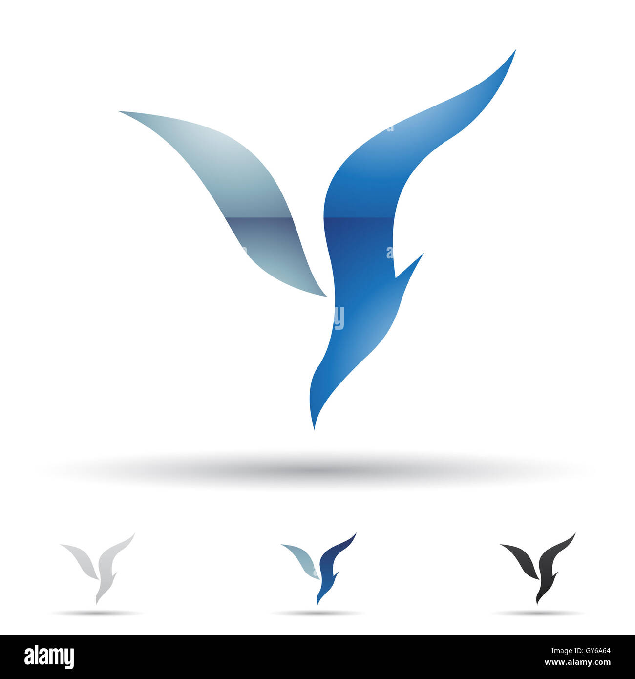 Vector illustration of abstract icons based on the letter Y Stock Photo ...