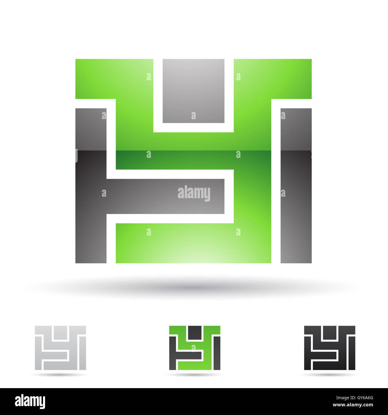Vector illustration of abstract icons based on the letter Y Stock Photo ...