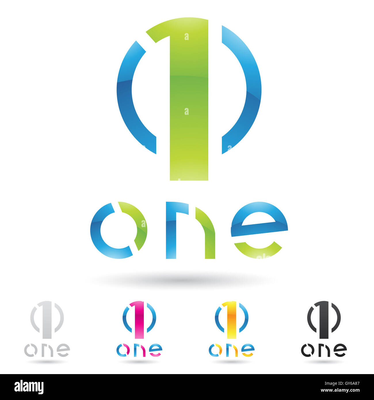 vector illustration of colorful and abstract icons for no one Stock ...