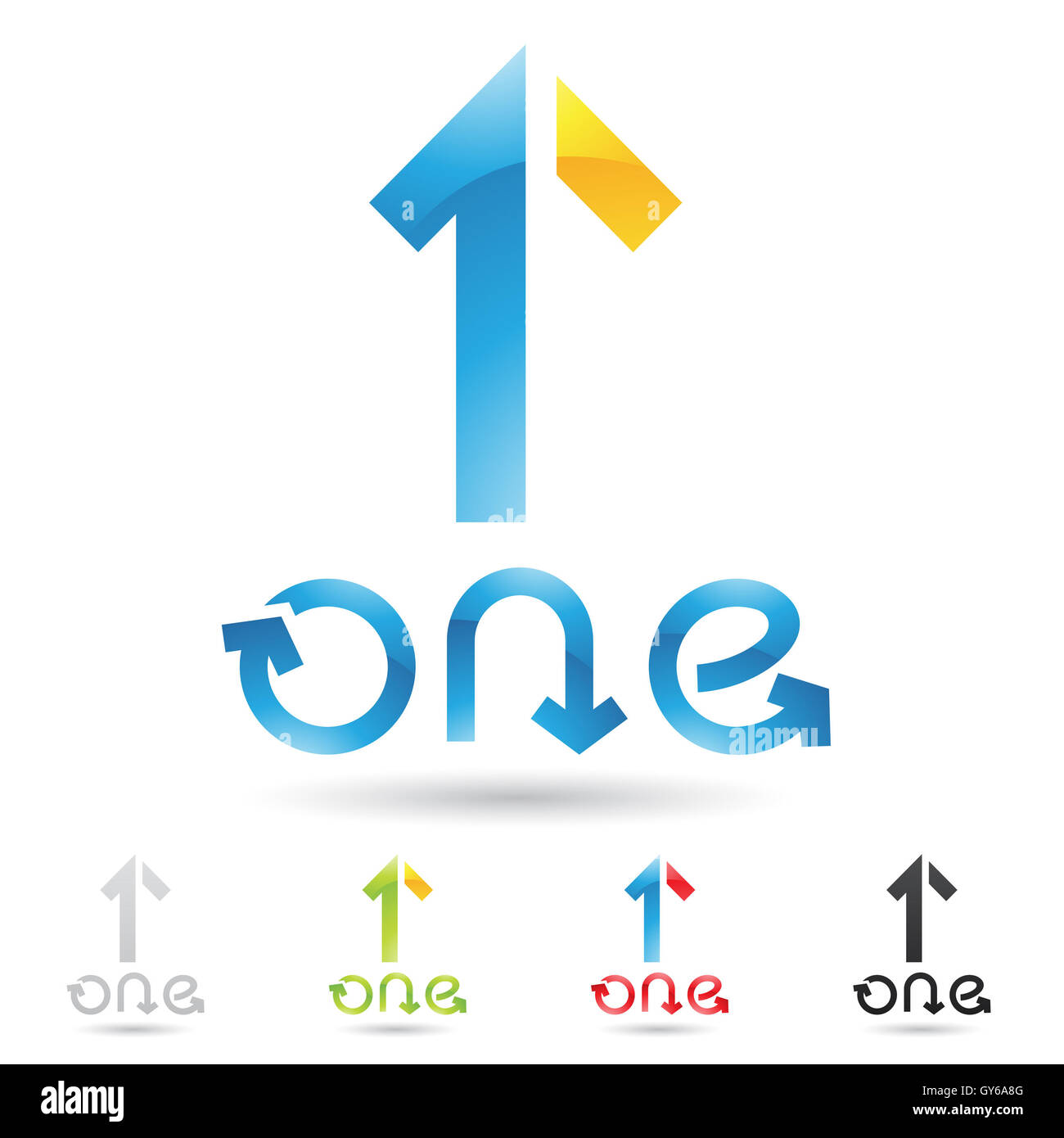 vector illustration of colorful and abstract icons for no one Stock ...