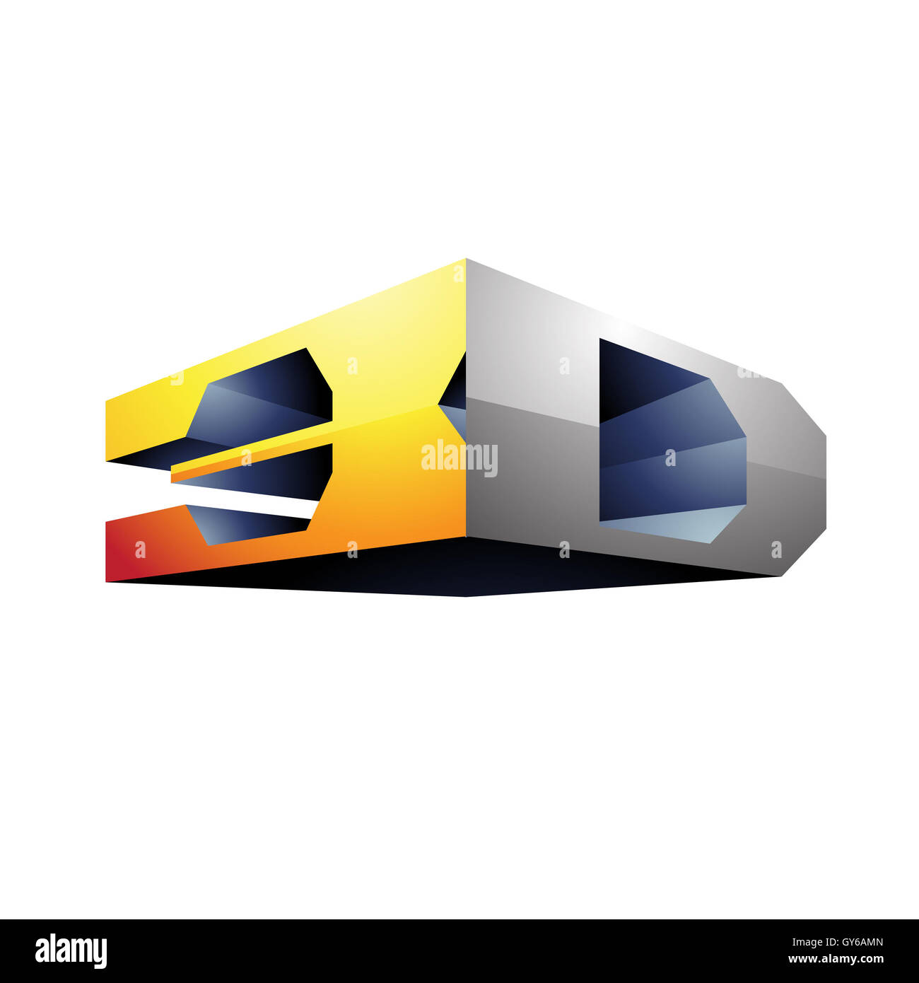 Illustration of 3d Display Technology Symbol isolated on a white ...