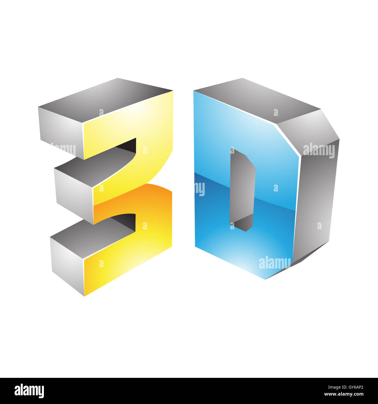 Illustration of 3d Display Technology Symbol isolated on a white ...