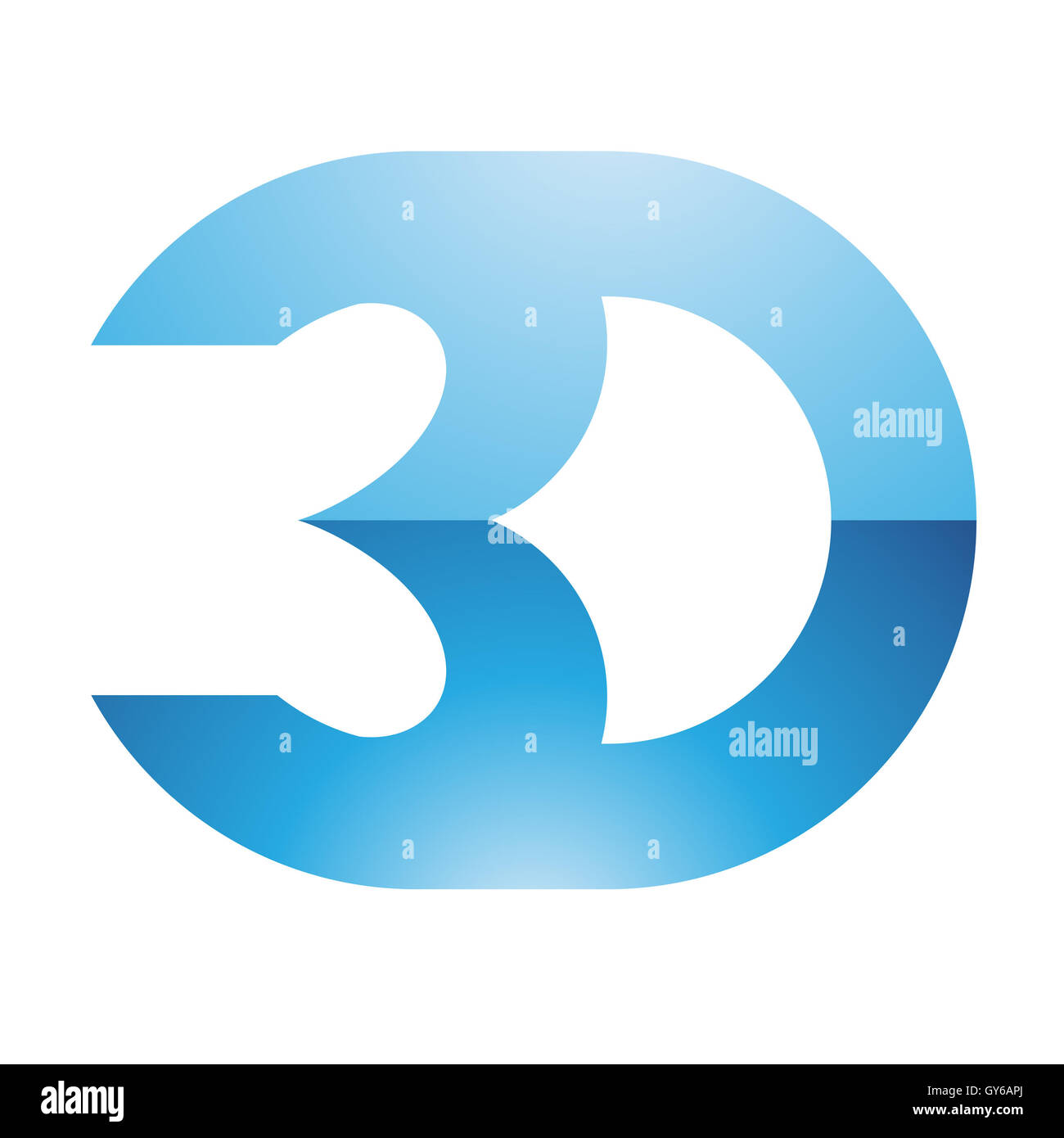 Illustration of 3d Display Technology Symbol isolated on a white ...
