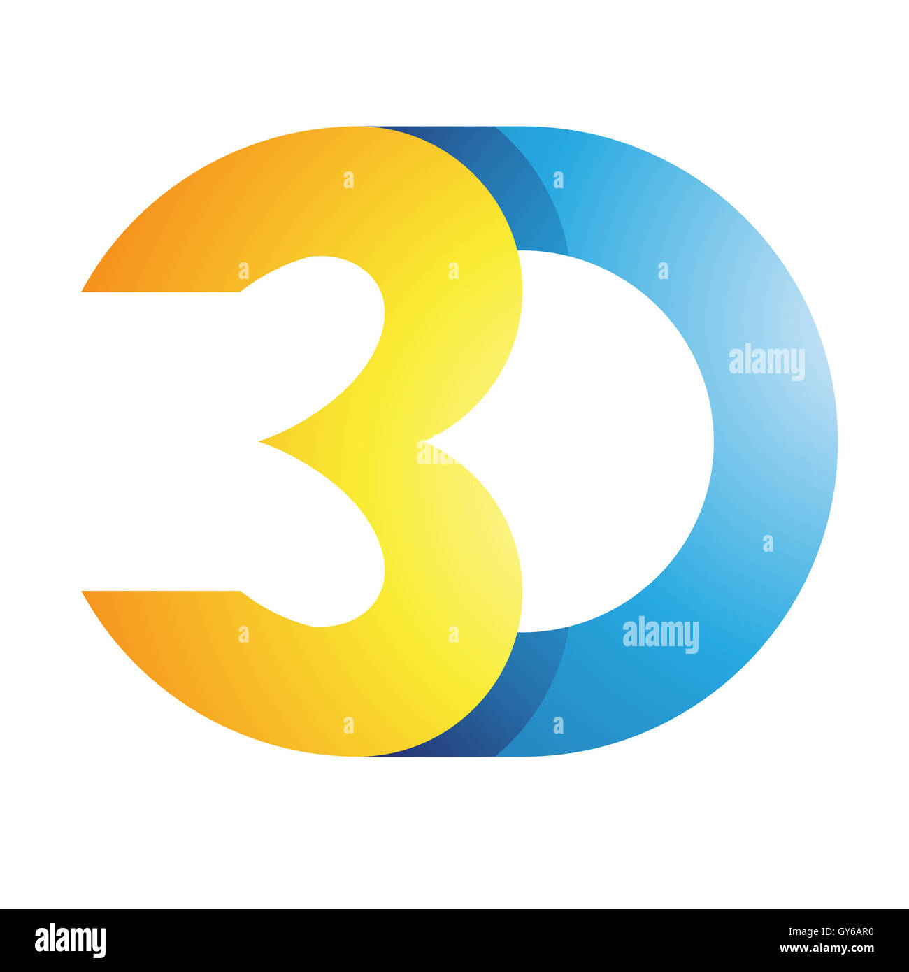 Illustration of 3d Display Technology Symbol isolated on a white ...