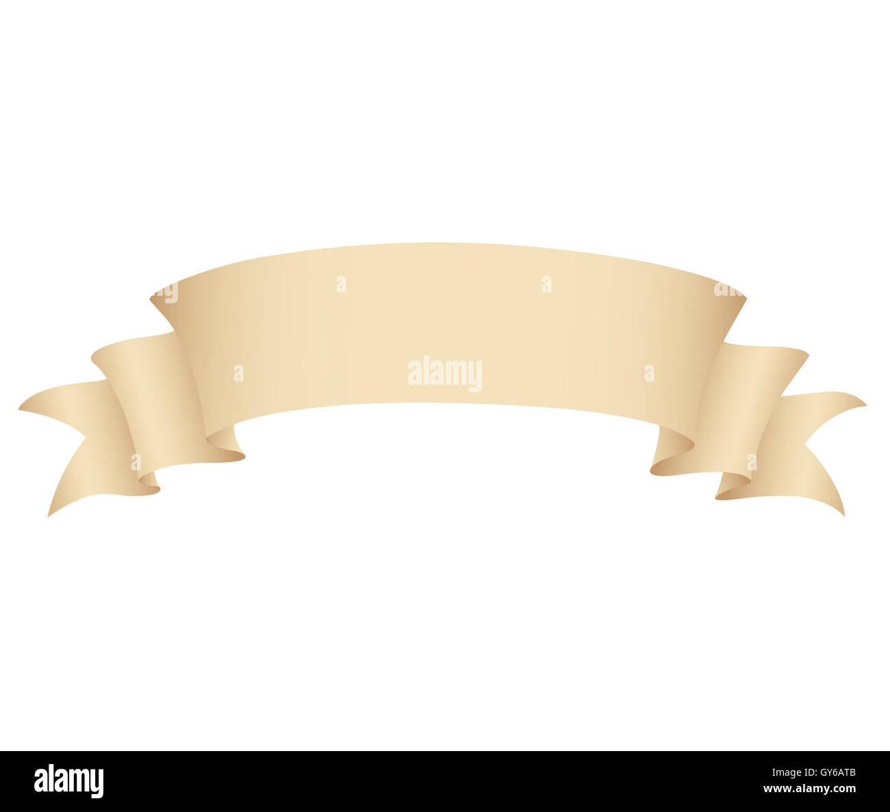 Illustration of Old Paper Banner isolated on a white background Stock ...