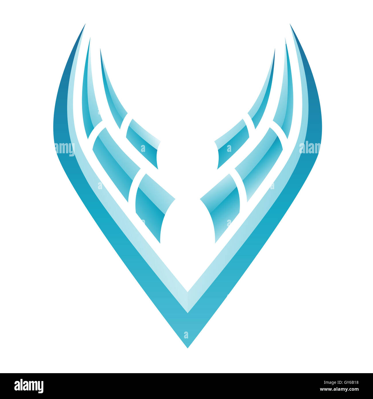 Illustration of Blue Bird Icon isolated on a white background Stock ...