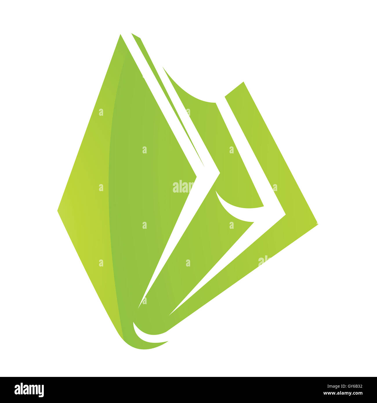 Illustration of Green Glossy Book Icon isolated on a white background ...