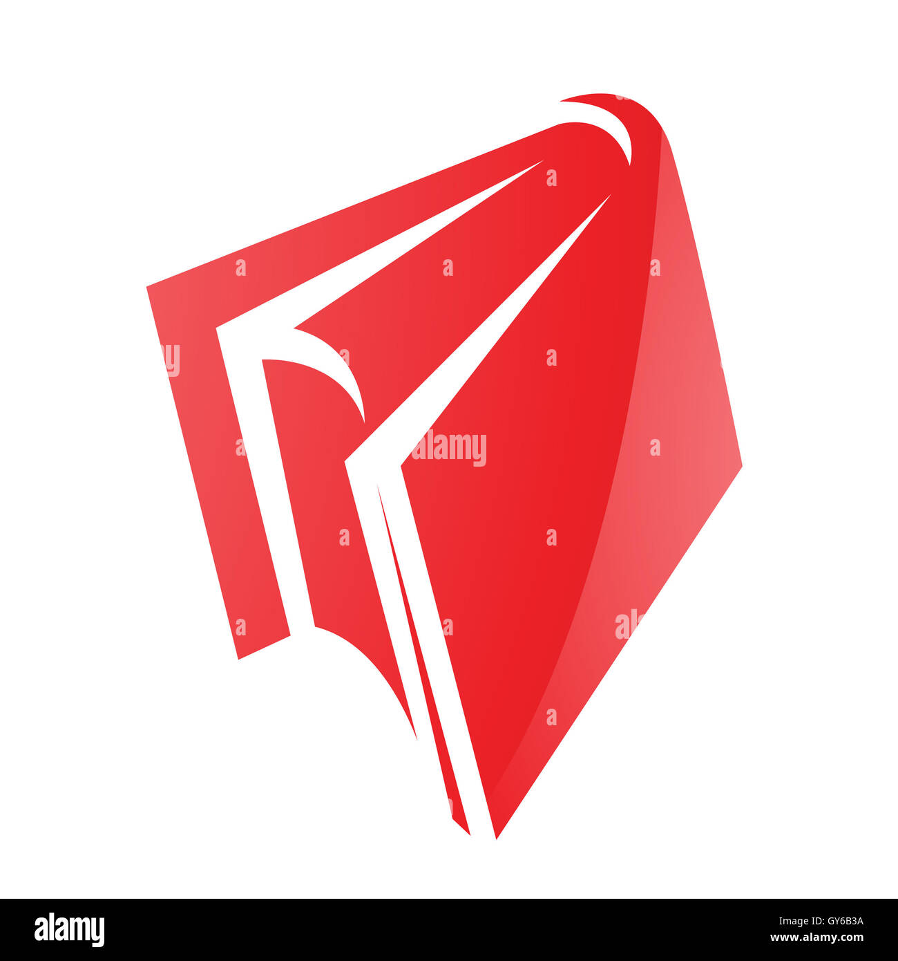 Illustration of Red Glossy Book Icon isolated on a white background ...