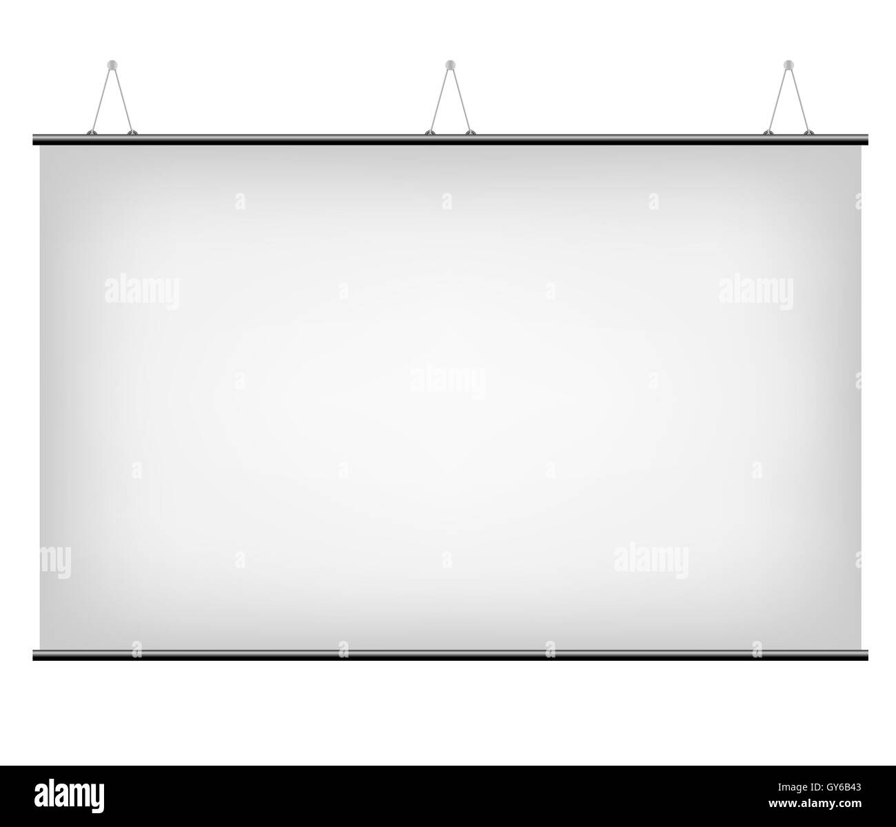 Illustration of White Promotional Canvas Banner isolated on a white ...