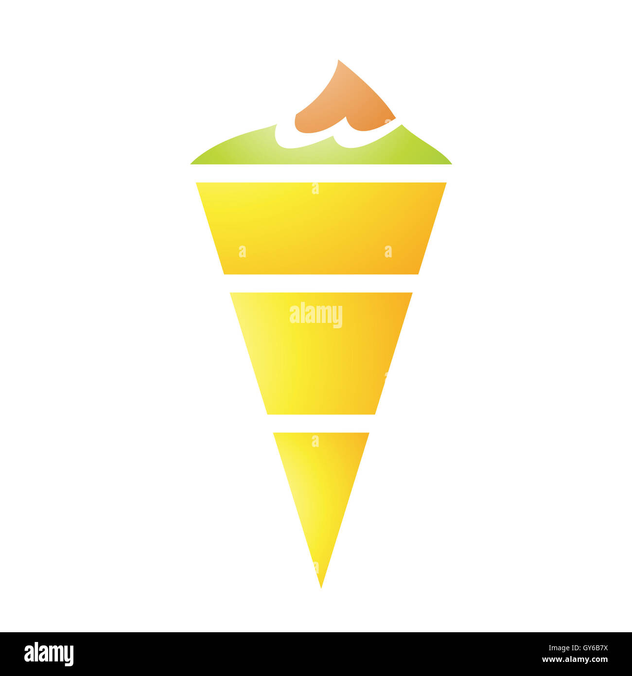 Illustration of Ice Cream Cornet isolated on a white background Stock ...