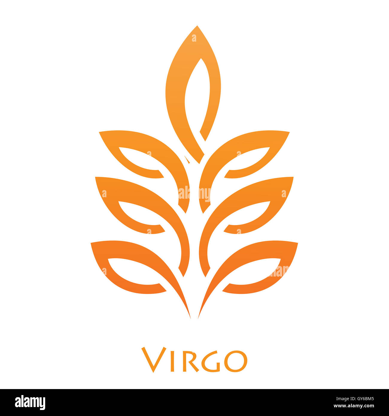 Illustration of Simplistic Lines Virgo Zodiac Star Sign isolated on a ...