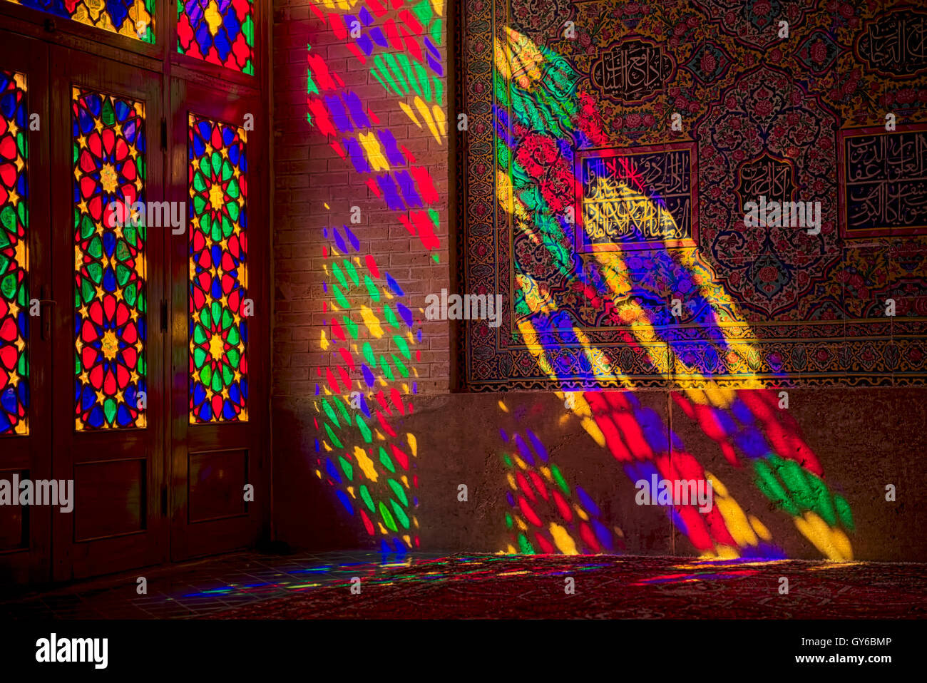 Colored glass reflection Stock Photo - Alamy