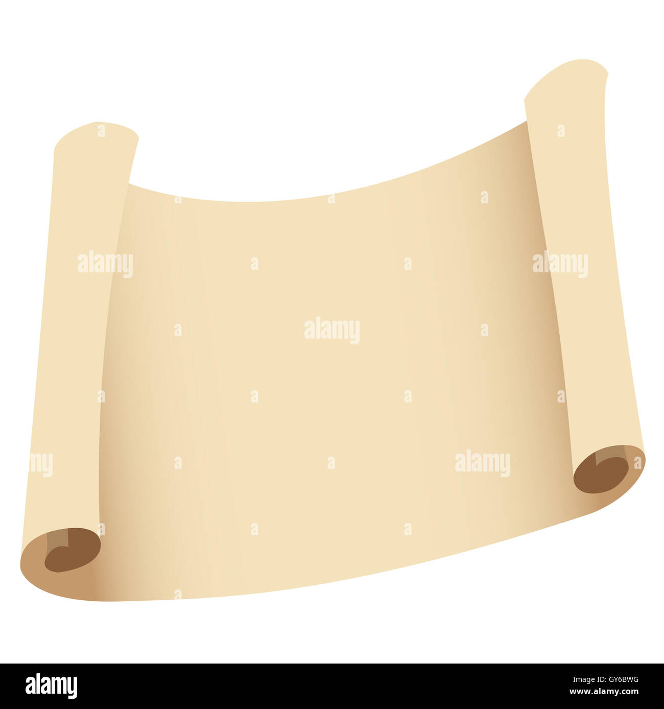 Illustration of Old Paper Banner isolated on a white background Stock ...
