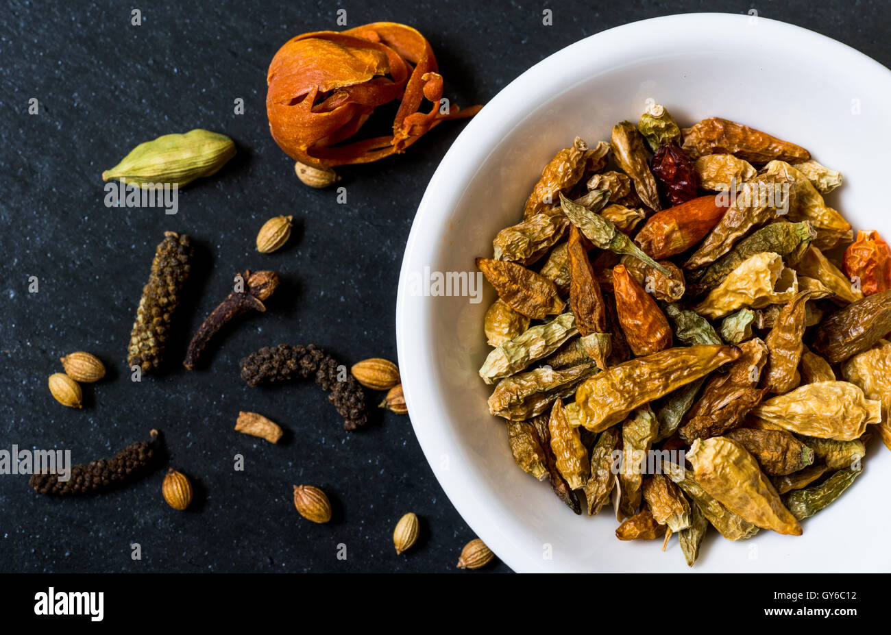 Spice Bowl assorted Stock Photo - Alamy