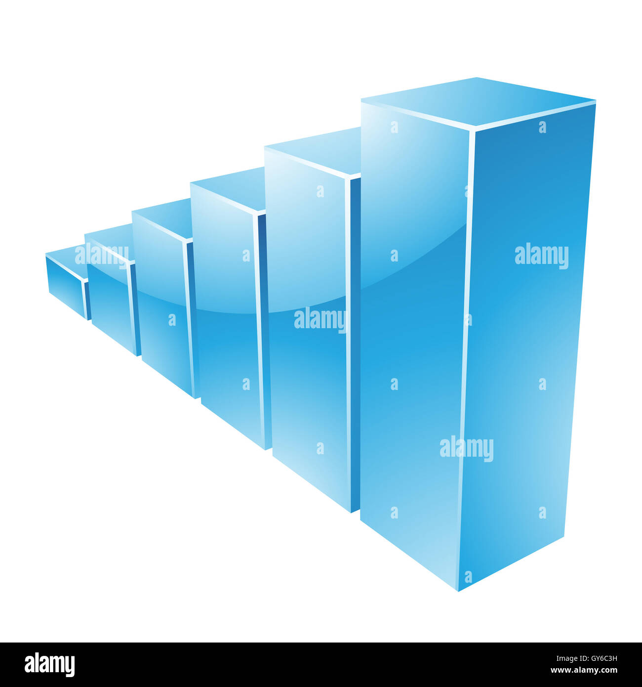 Illustration of Blue Glossy Stats Graph isolated on a white background ...
