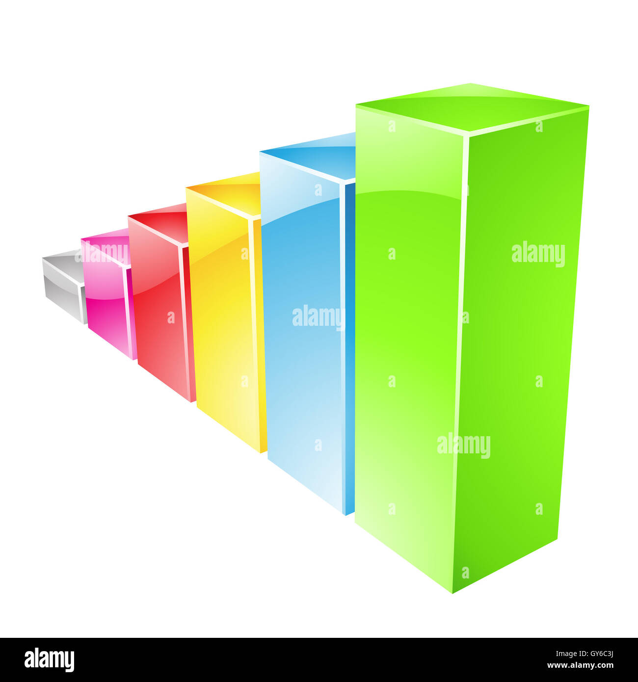 Illustration of Colorful Glossy Stat Bars isolated on a white ...