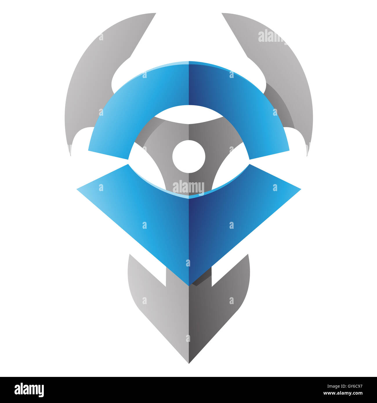 Illustration of Blade Shaped Abstract Icon isolated on a white ...