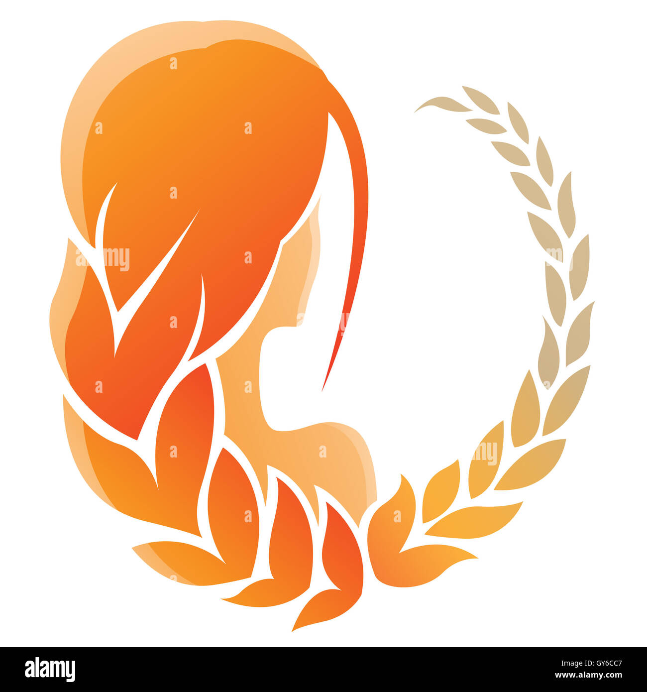 Illustration of Virgo Zodiac Star Sign isolated on a white background ...