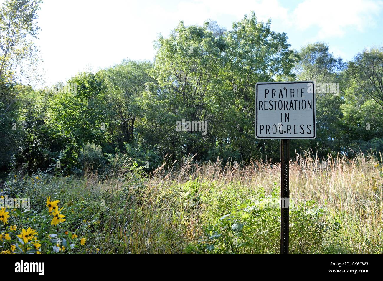 Prairie Restoration Site Stock Photo - Alamy