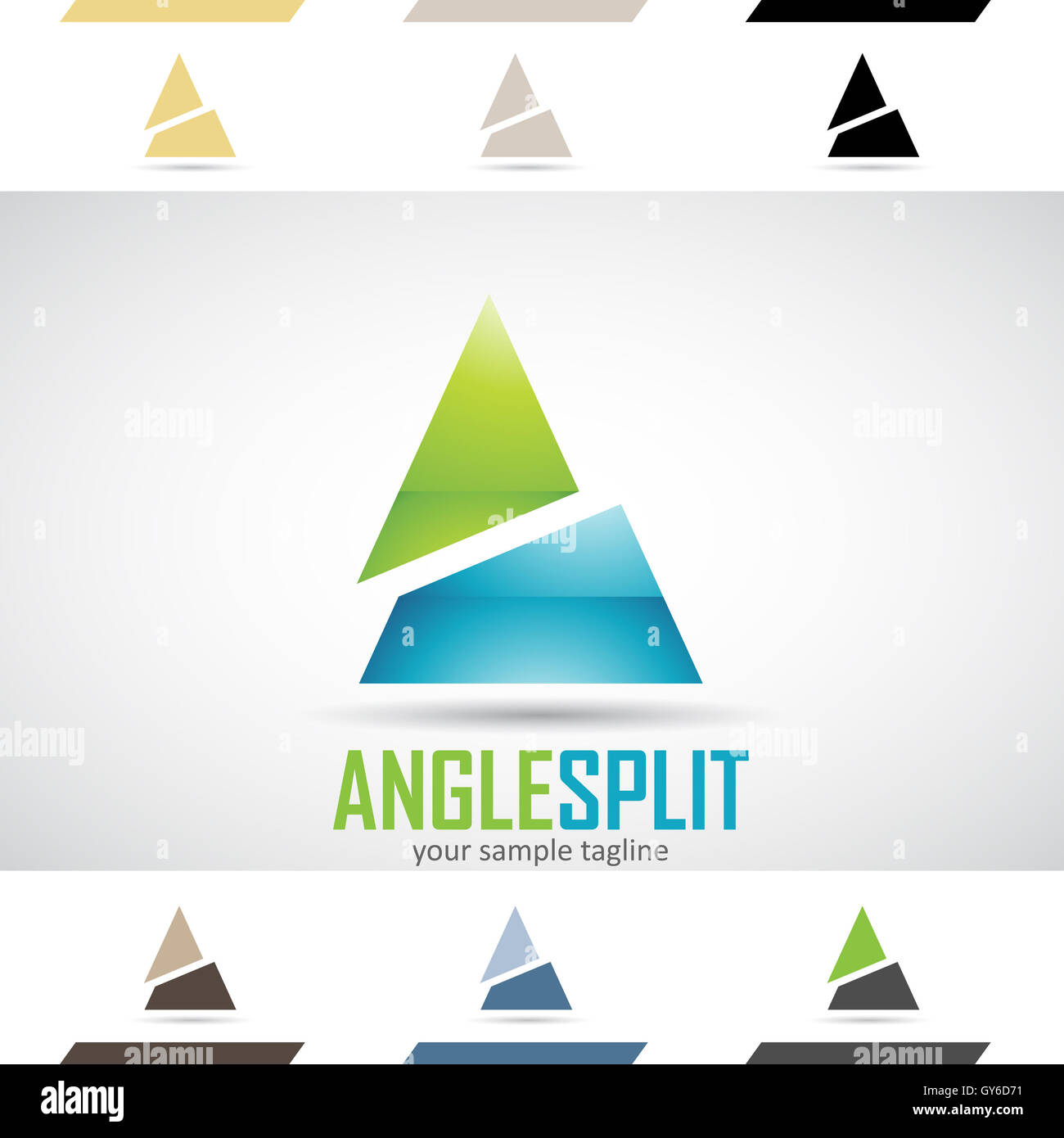 Design Concept of Colorful Stock Logos Icons and Shapes of Letter A ...