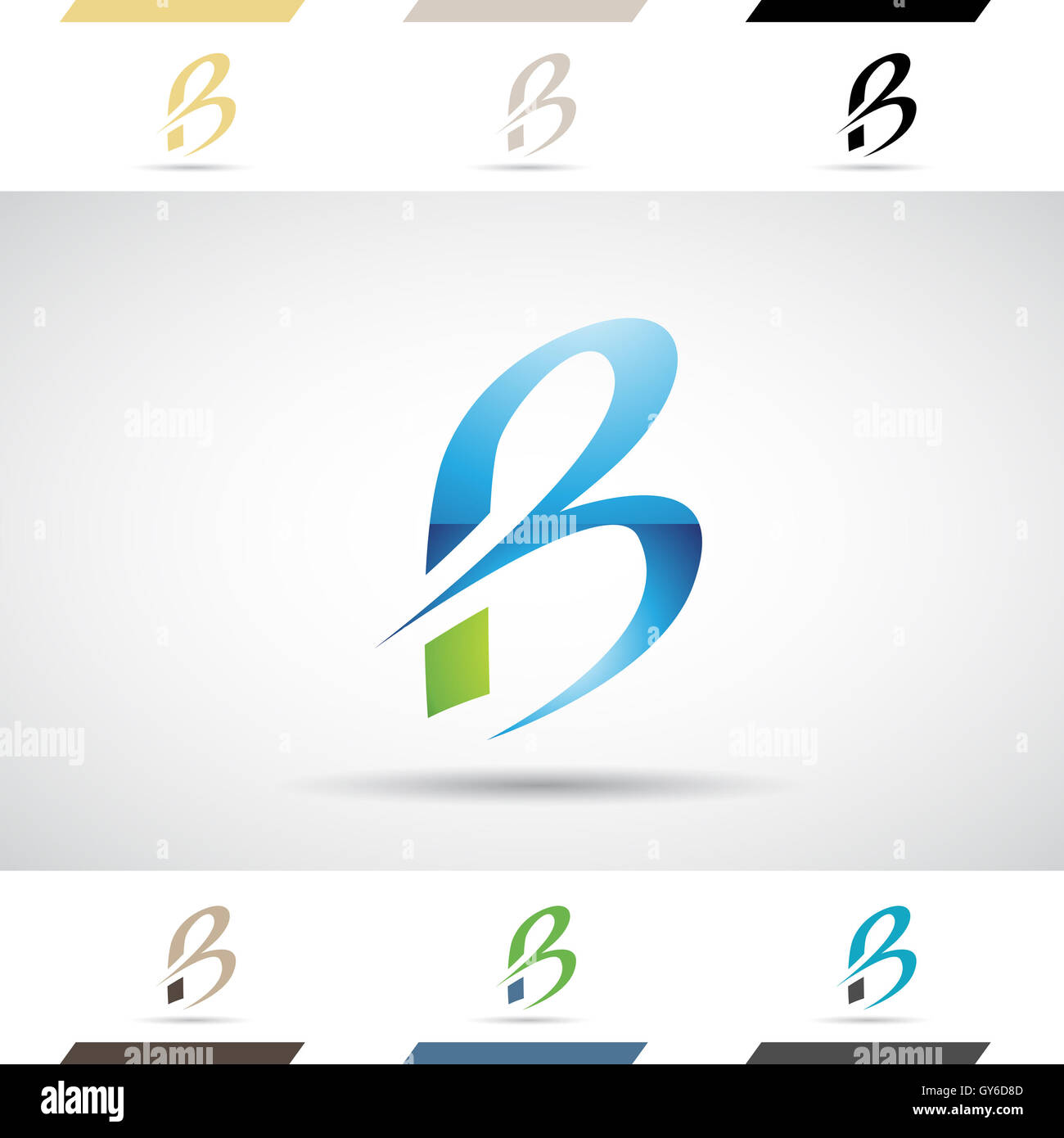 Design Concept of Colorful Stock Logos Icons and Shapes of Letter B ...