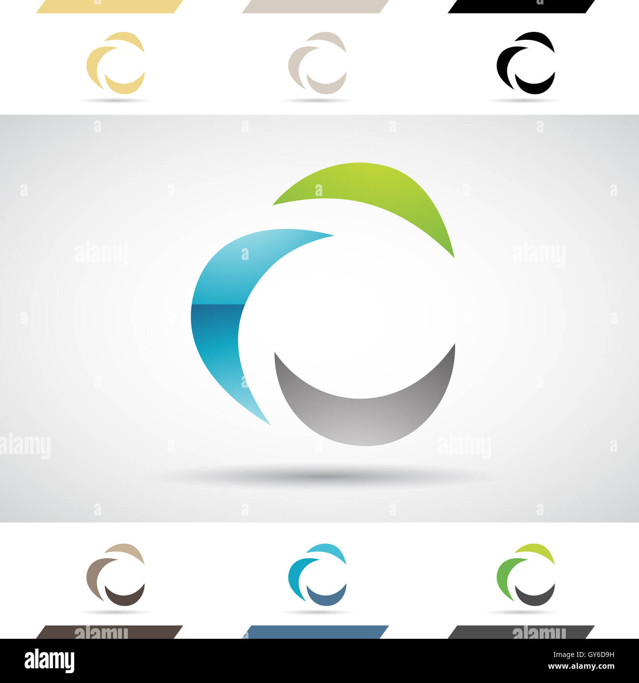 Design Concept of Colorful Stock Logos Icons and Shapes of Letter C ...