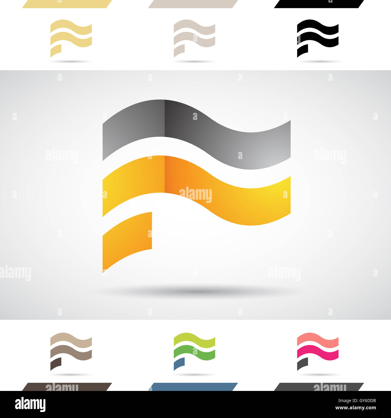 Design Concept of Colorful Stock Logos Icons and Shapes of Letter F ...