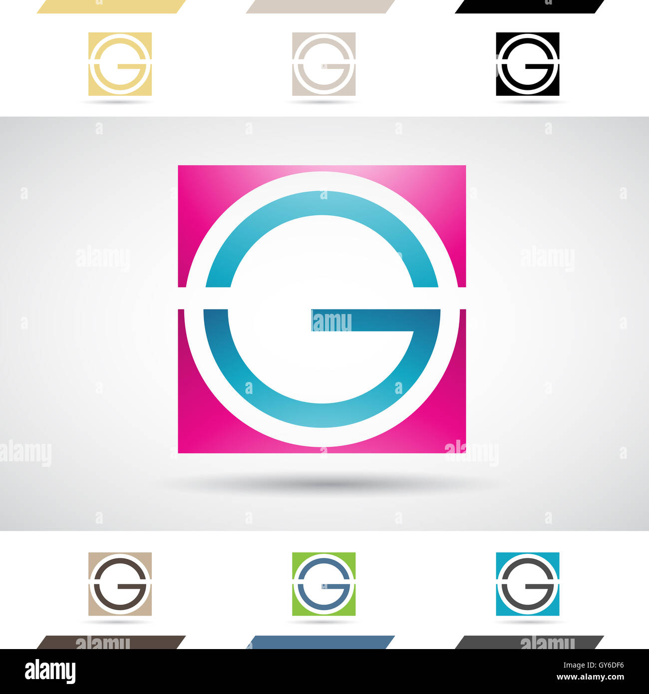 Design Concept of Colorful Stock Logos Icons and Shapes of Letter G ...