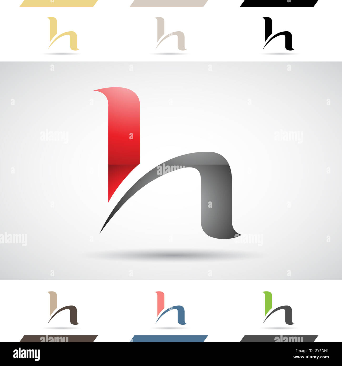 Design Concept of Colorful Stock Logos Icons and Shapes of Letter H ...