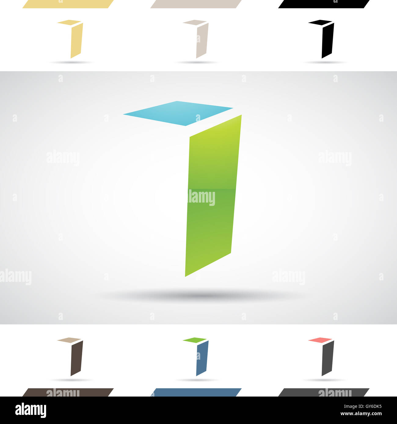 Design Concept of Colorful Stock Logos Icons and Shapes of Letter I ...