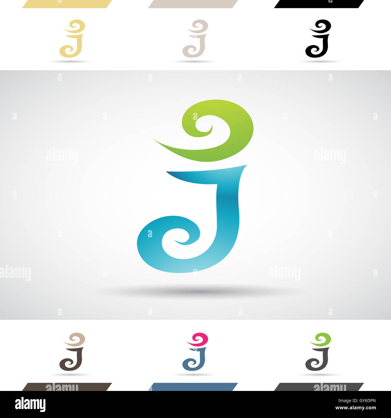 Design Concept of Colorful Stock Logos Icons and Shapes of Letter J ...
