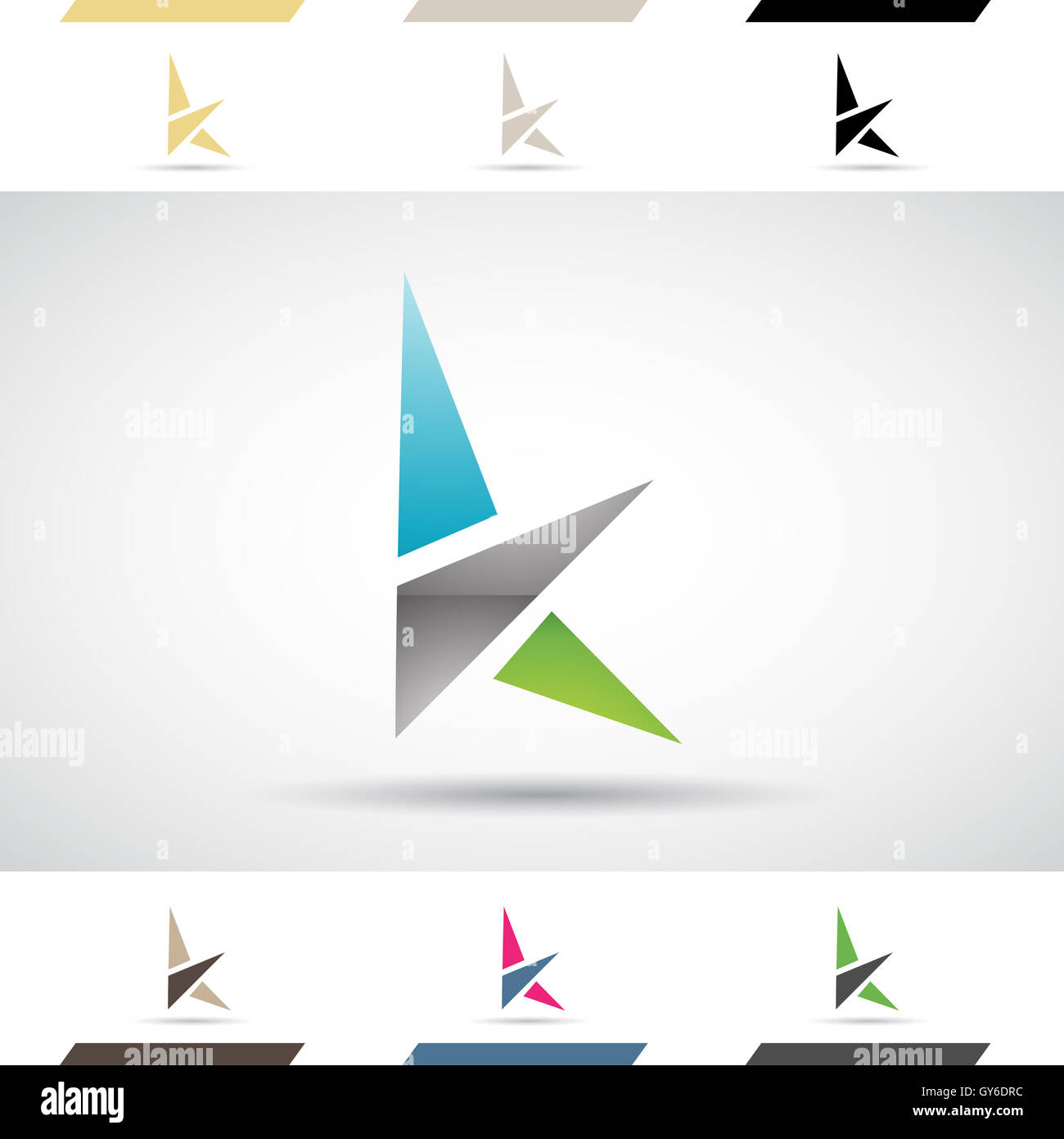 Design Concept of Colorful Stock Logos Icons and Shapes of Letter K ...
