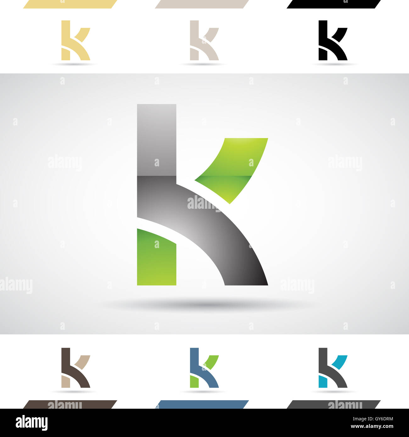 Design Concept of Colorful Stock Logos Icons and Shapes of Letter K ...