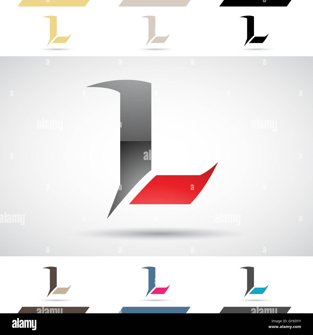 Design Concept of Colorful Stock Logos Icons and Shapes of Letter L ...