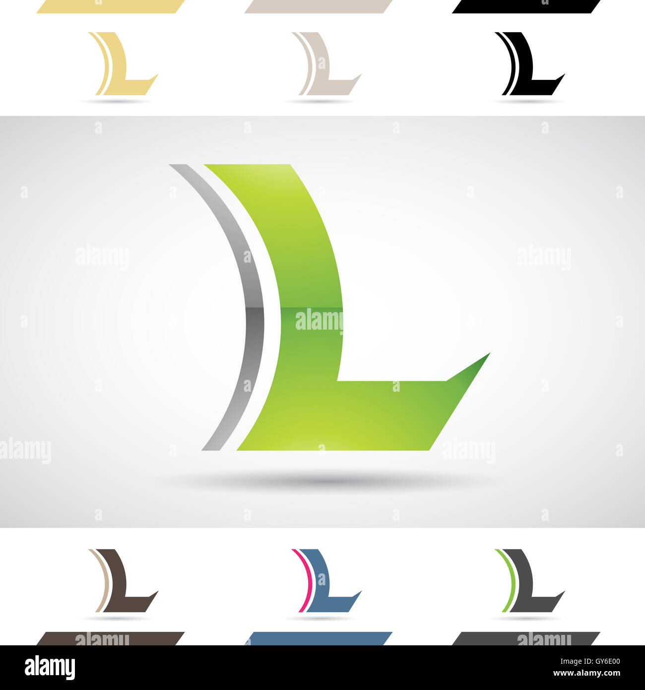 Design Concept of Colorful Stock Logos Icons and Shapes of Letter L ...