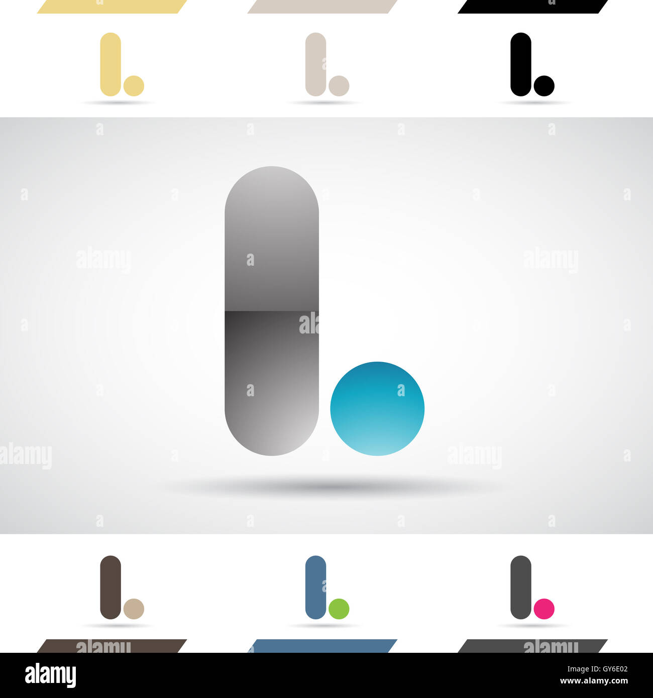 Design Concept of Colorful Stock Logos Icons and Shapes of Letter L ...