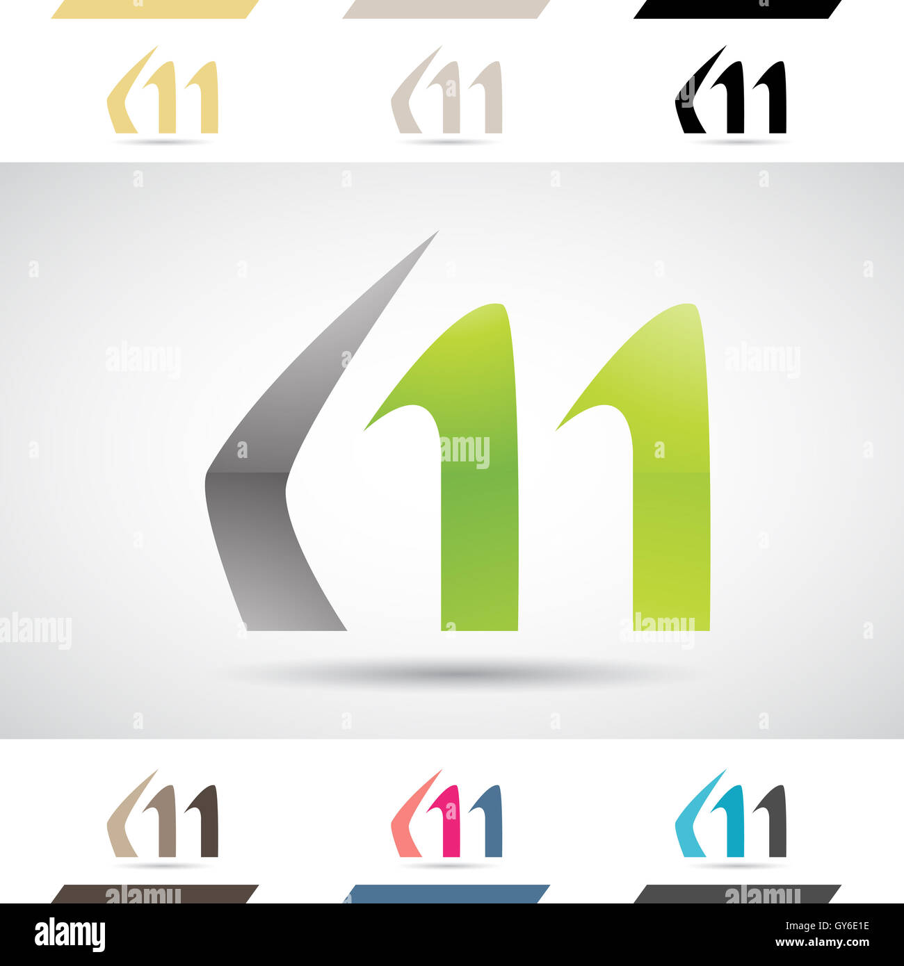 Design Concept of Colorful Stock Logos Icons and Shapes of Letter M ...