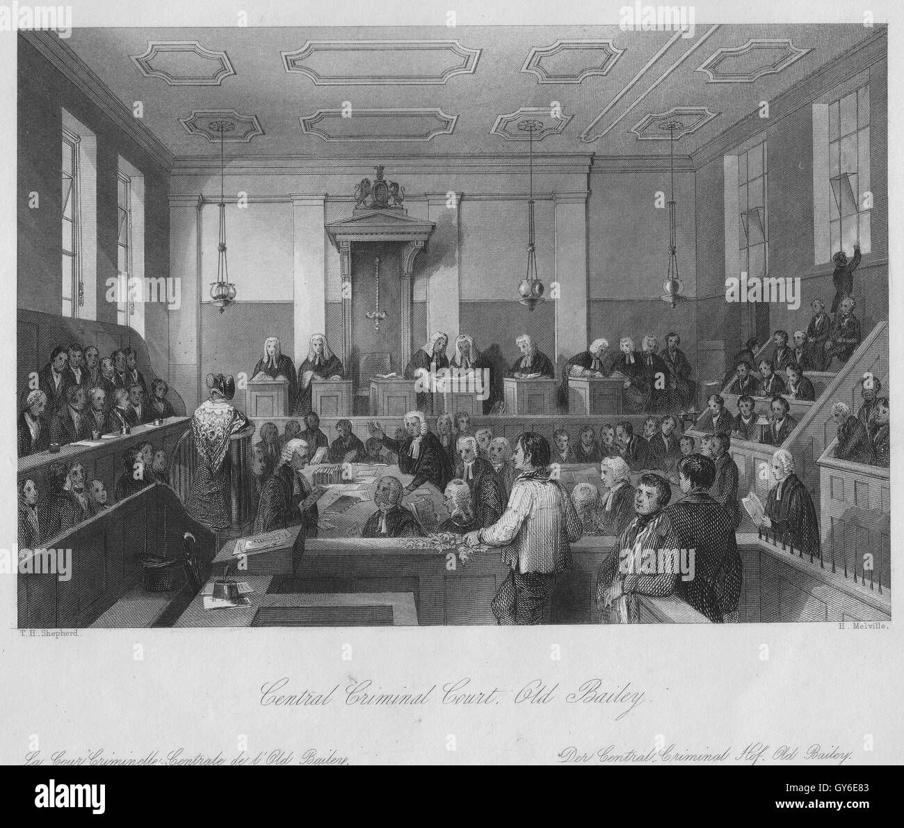 Central Criminal Court of the Old Bailey Stock Photo - Alamy