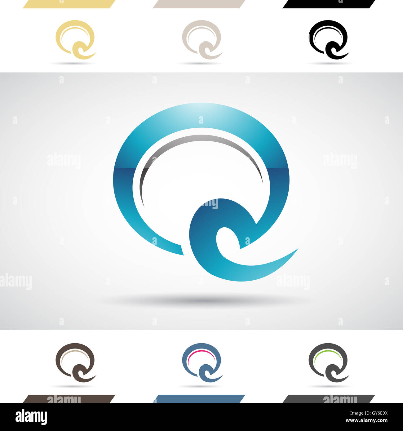 Design Concept of Colorful Stock Logos Icons and Shapes of Letter Q ...